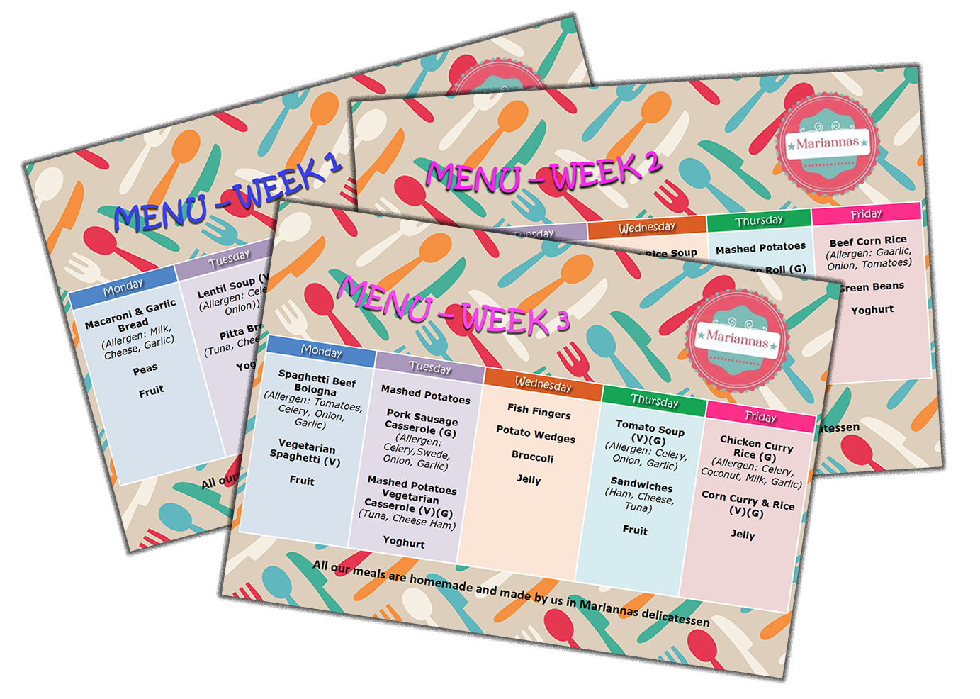 nursery school meals